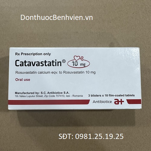 Viên Uống Thuốc Catavastatin 10mg - Hộp 30 Viên | Donthuocbenhvien.vn